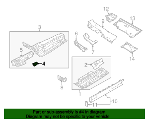 2012-2018 Audi Floor Pan Reinforcement 4G0-803-804 | Audi USA Parts