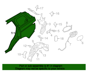 Genuine OEM Quarter Panel Part# LR044372 Fits 2014-2022 Land Rover ...