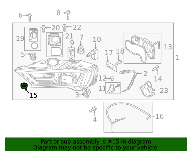 2016-2024 Audi Headlight Housing Vent Valve 4G0-941-749 | Genuine Audi Part