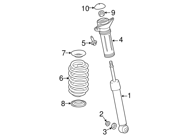 2018-2022 Toyota C-HR Shock Absorber 48530-F9050 | Toyota Parts Center