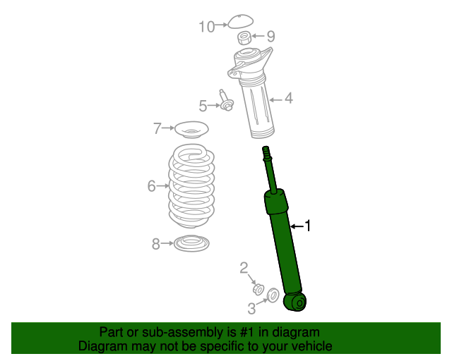 2018-2022 Toyota C-HR Shock Absorber 48530-F9050 | Toyota Parts Center