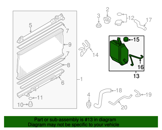 21710-AL500 (21710al500) - 2003-2007 Infiniti G35 Recovery Tank ...