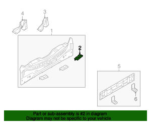 2009-2014 Nissan Murano Rear Body Panel Retainer 85240-CJ060 | Nissan ...
