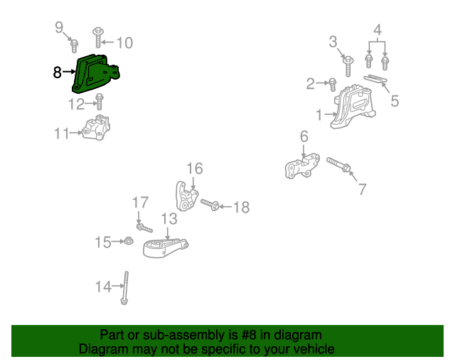 2018-2019 GM Trans Mount 84157570 | TascaParts.com