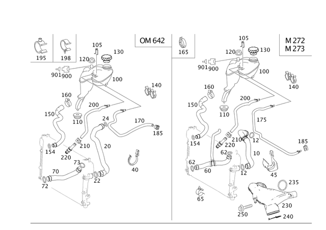 221-501-20-25 - Bleed Line 2012-2013 Mercedes-Benz S350 | Mercedes-Benz ...