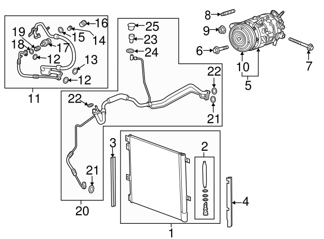 2017-2024 Cadillac XT5 Passenger Side Radiator Air Side Seal 23100851 ...