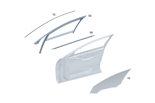 2021-2023 Mercedes-Benz S500 Trim Bar 223-690-64-03 | MB OEM Parts