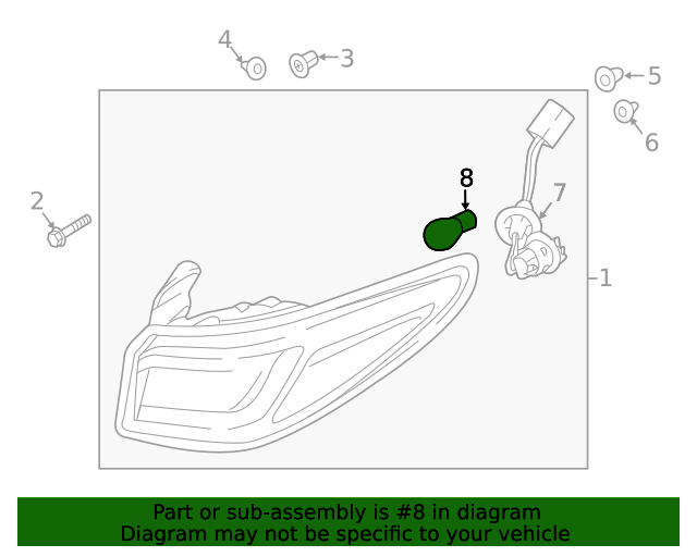 Genuine Bulb for 2017-2024 Hyundai | Part# 18644-21058-L | Hyundai OEM ...