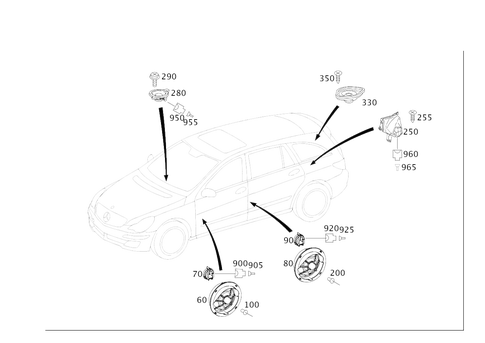 Loudspeaker for 2007 Mercedes-Benz R500 | Mercedes-Benz USA Parts