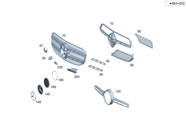 167-888-11-01 - Protective Grille 2021-2024 Mercedes-Benz GLE53 AMG ...