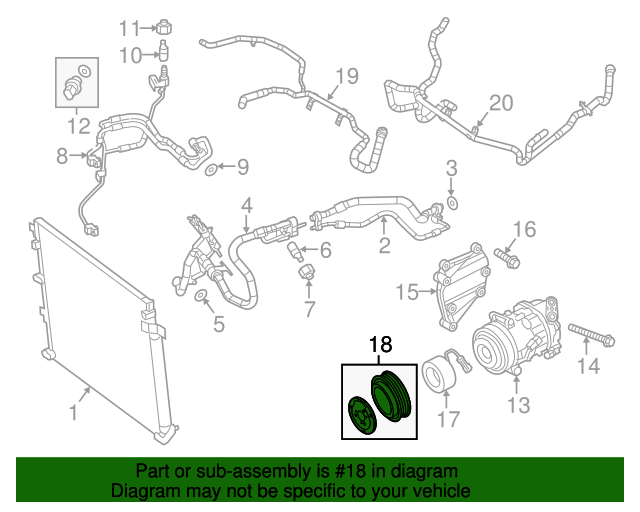 2014-2023 Mopar A/C Compressor Clutch Pulley 68225275AA | Mopar Parts ...