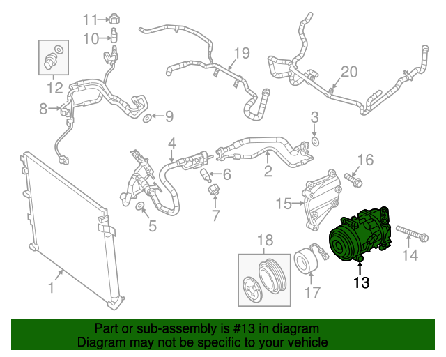 2014-2022 Mopar Compressor 68103198AC | TascaParts.com