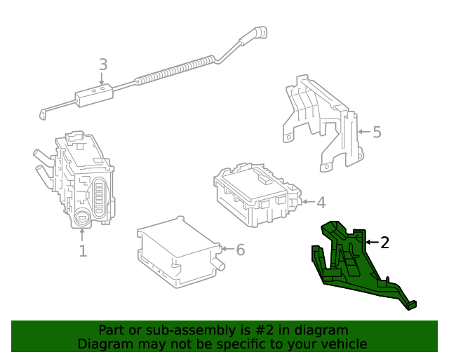 222-545-06-48 - Control Assembly Bracket 2019-2020 Mercedes-Benz ...