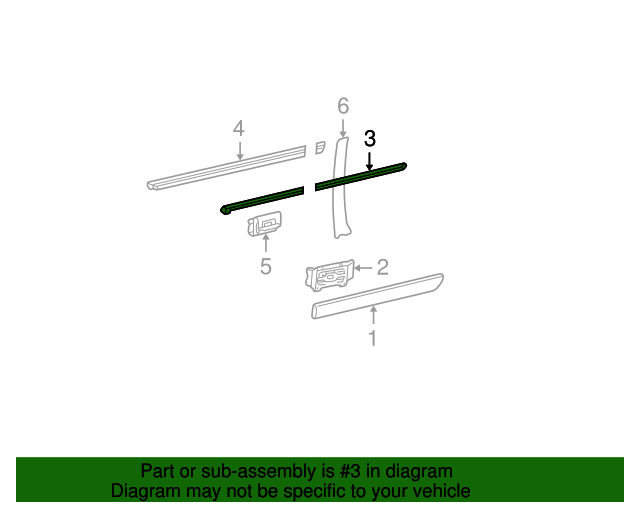 203-690-37-80 - Belt Molding 2005-2007 Mercedes-Benz | Mercedes-Benz ...