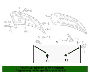 2004-2008 Chevrolet Primary Hood Latch Release Cable 96540930 ...