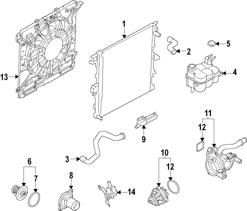 PB5Z-8592-A - Thermostat Housing 2024-2025 Ford | Big 3 Auto Parts
