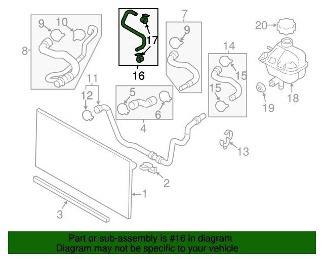 17-12-9-802-111 - Reservoir Hose - 2011-2016 Mini | BMWPartsHub