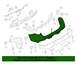 51127345036 - 2013-2015 BMW X1 Bumper Cover (51-12-7-345-036) | BMW of ...