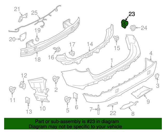 66209289022 - 2013-2015 BMW X1 Park Sensor (66-20-9-289-022) | BMW of ...