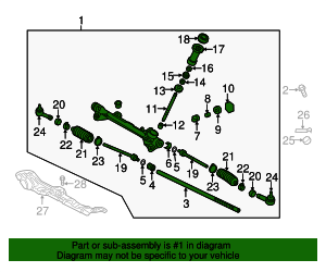 Gear Assembly Steering 56500-F2100 | OEM Parts Online
