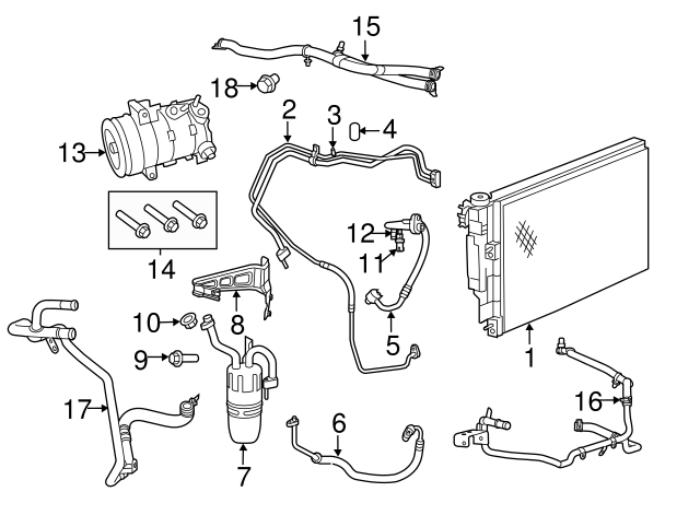 2011-2014 Chrysler 200 AC Line 68020408AA | Mopar Parts Canada