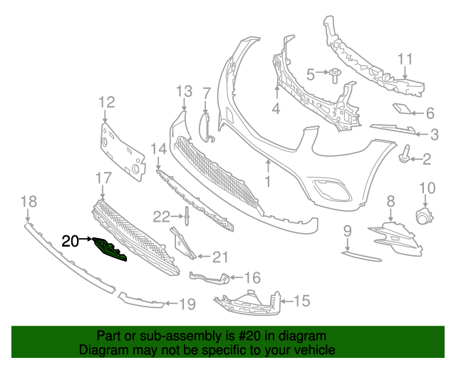 253-885-63-00 - Grille Cap 2016-2019 Mercedes-Benz | Mercedes-Benz USA ...