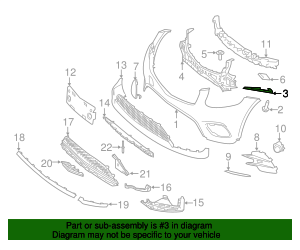 253-885-68-01 - Bumper Cover Guide 2016-2020 Mercedes-Benz | Mercedes ...