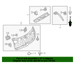 2014-2021 Mazda OEM NEW 2014-2019 Mazda 3 CX3 Side Gate Trim Hanger ...