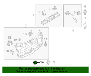 2014-2020 Mazda OEM NEW 2014-2019 Mazda 3 6 Lift-Gate Pull Handle Japan ...