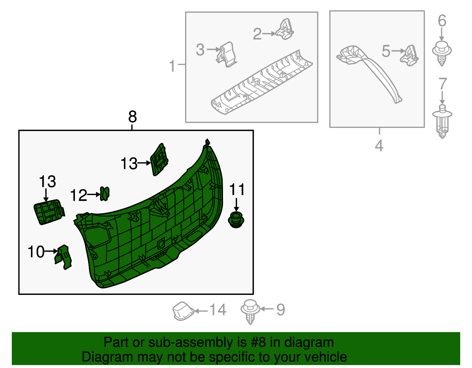 BHN9-68-960B - Lower Gate Trim 2014-2018 Mazda 3 | AutoNation Parts