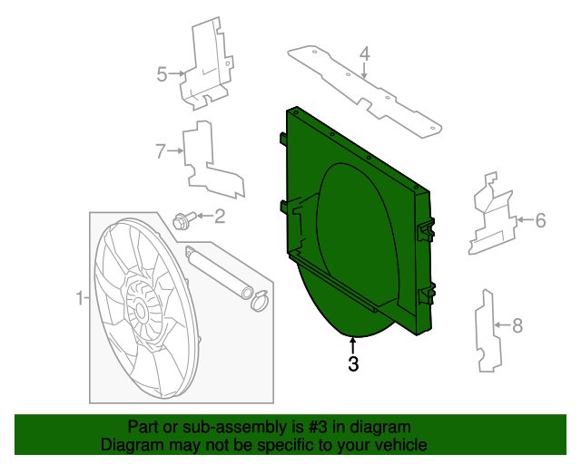 906-505-09-55 - Fan Shroud 2010-2021 Mercedes-Benz | Mercedes-Benz USA ...