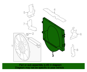 906-505-09-55 - Fan Shroud 2010-2021 Mercedes-Benz | Mercedes-Benz USA ...