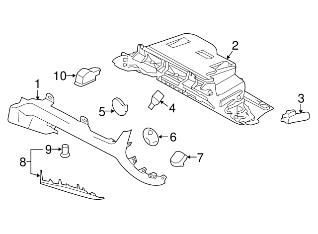 2015-2018 Porsche Macan Glove Box Assembly 95B-857-095-F-DK4 | Sunset ...