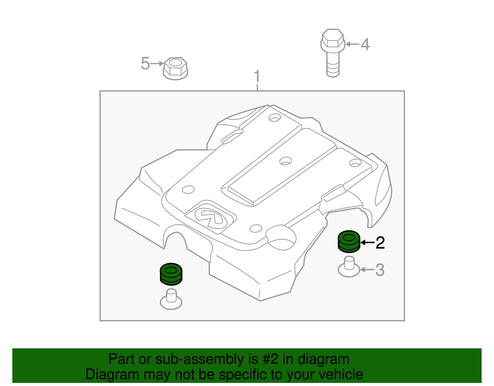 2006-2020 Infiniti Engine Cover Grommet 16557-EH000 | Infiniti of ...