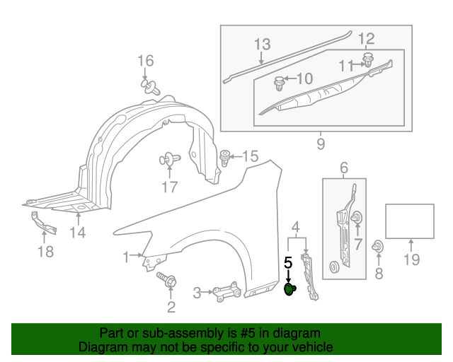 53857-47011 - Rear Seal Retainer For 2011-2022 Lexus | Lexus OE Parts