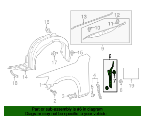 53828-53040 - Fender Protection Film 2014-2020 Lexus | AutoNationParts.com