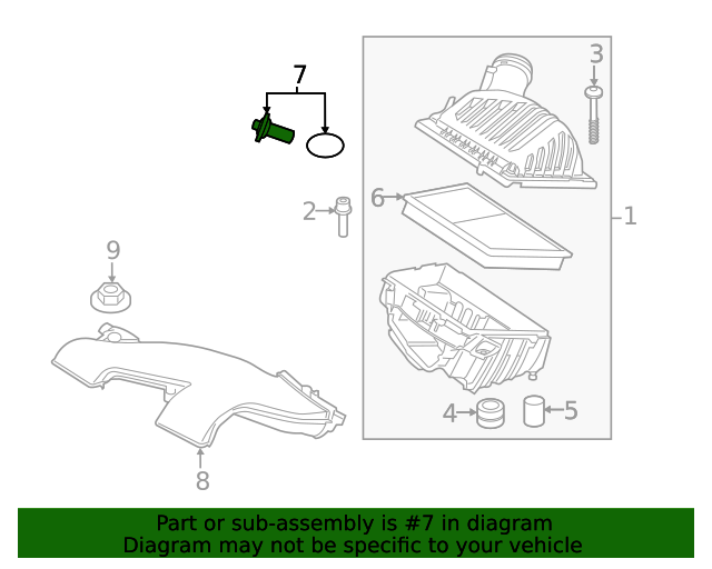 13628583496 - 2018-2024 BMW Mass Air Flow Sensor (13-62-8-583-496 ...