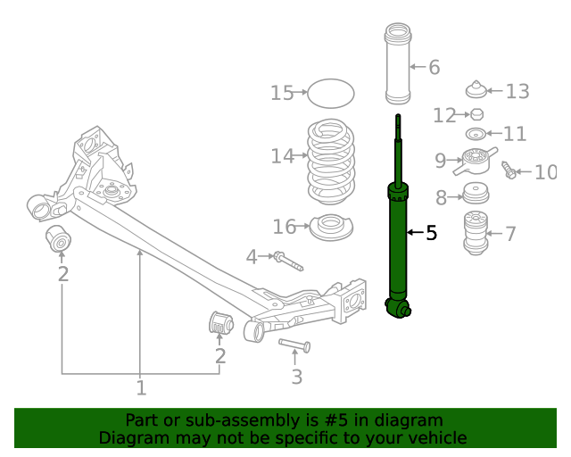 Genuine Shock Absorber for 2020-2022 Hyundai Accent | Part# 55310-H9020 ...