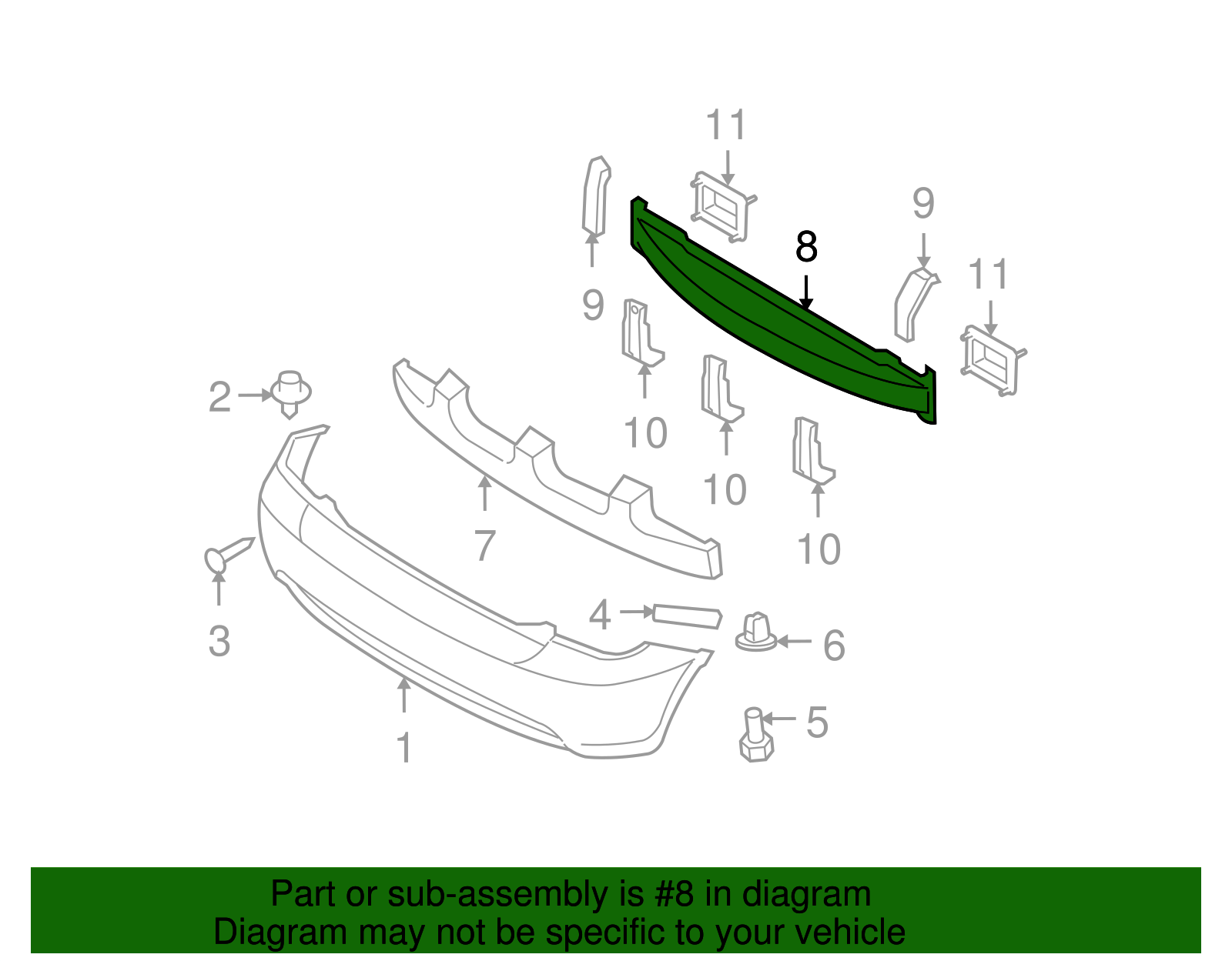 Genuine OEM Impact Bar Part# 86631-1E150 Fits 2007-2009 Hyundai Accent ...