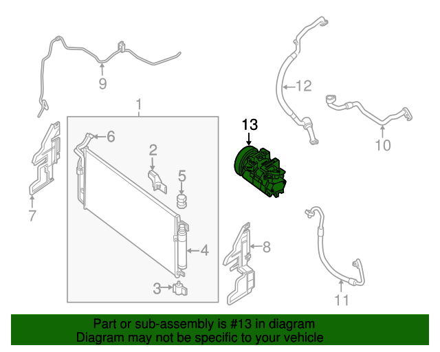 92600-3TA3B - Compressor Assembly 2013-2018 Nissan Altima | Nissan ...