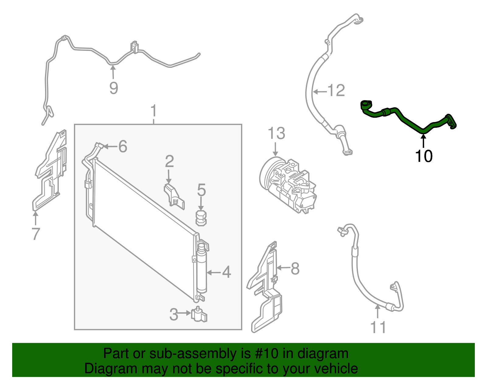 2013-2018 Nissan Altima Cooler Pipe 92450-3TA0A | Nissan Parts Central