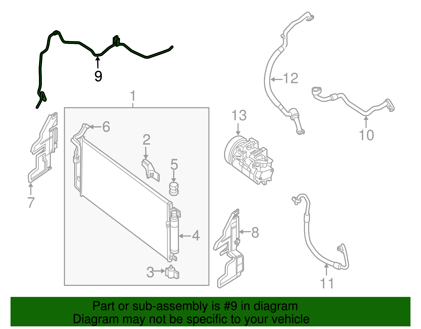2013-2018 Nissan Altima Cooler Pipe 92440-3TA1A | Nissan Parts Central