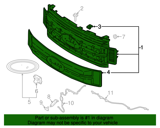 2017-2019 Ford Grille Assembly hc3z8200ac | TascaParts.com
