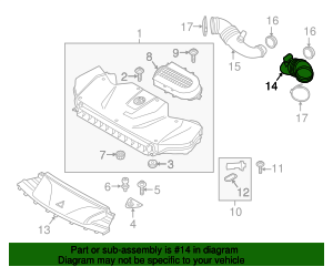 OEM BMW Outlet Duct Part# 13717638569 | BMW Parts Center