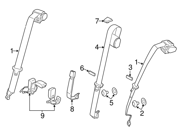 72-11-7-375-445 - Seat Belt Receptacle 2014-2020 BMW | AutoNationParts.com