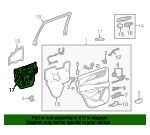 Genuine OEM Auxiliary Rear Driver Side Door Water Deflector Part ...