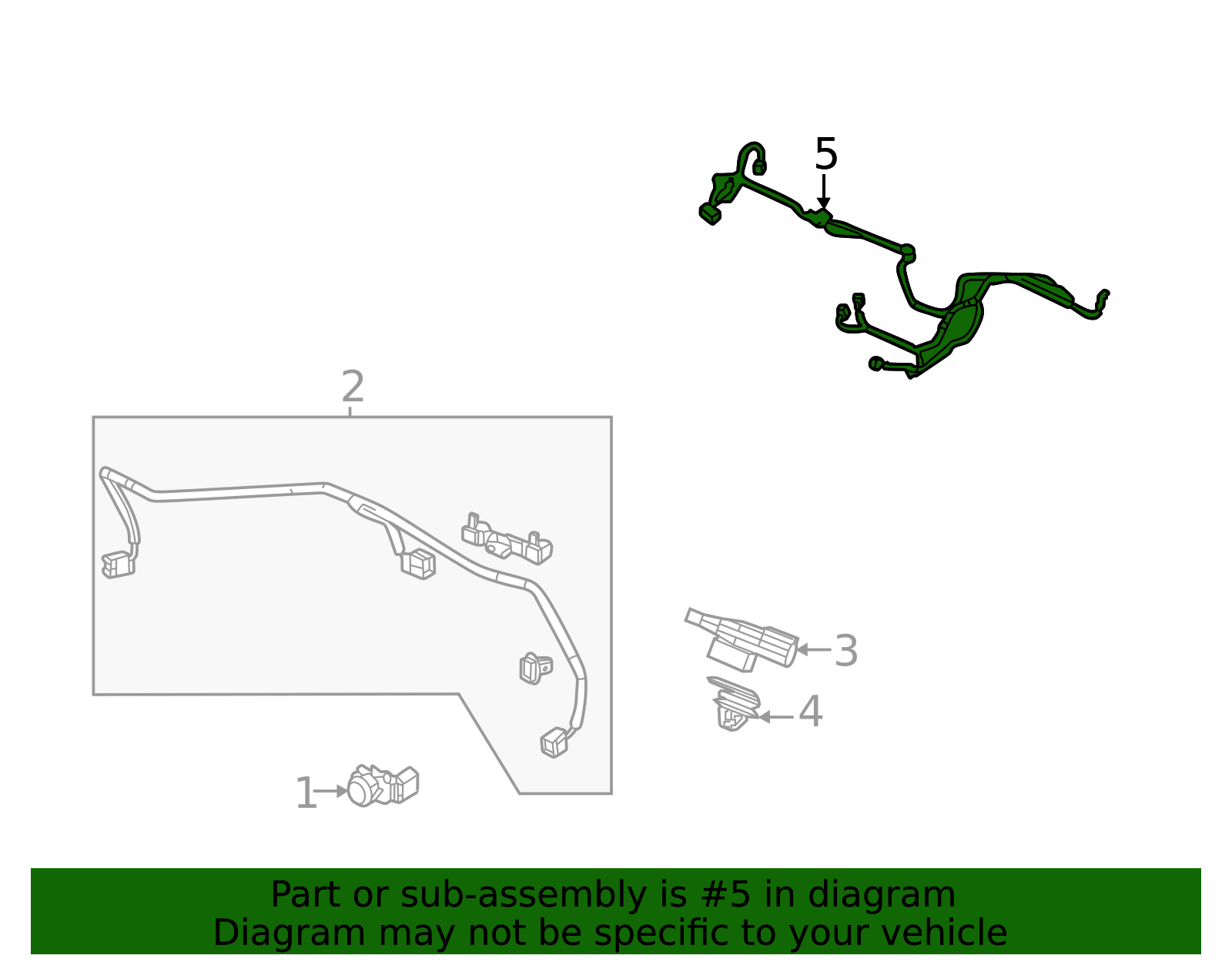 2022-2024 Honda Civic Parking Aid System Wiring Harness 32130-T20-A00 ...