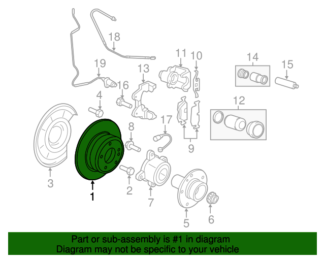 34-21-6-886-479 - Brake disc, ventilated 2007-2019 BMW | AutoNation Parts