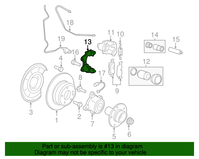 Genuine BMW 34-21-6-776-936 | Caliper Mount | FREE Shipping on Most ...