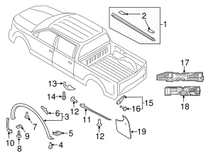 CL3Z-16A550-V - Splash Guards, Heavy Duty, Black 2014-2024 Ford | Ford ...